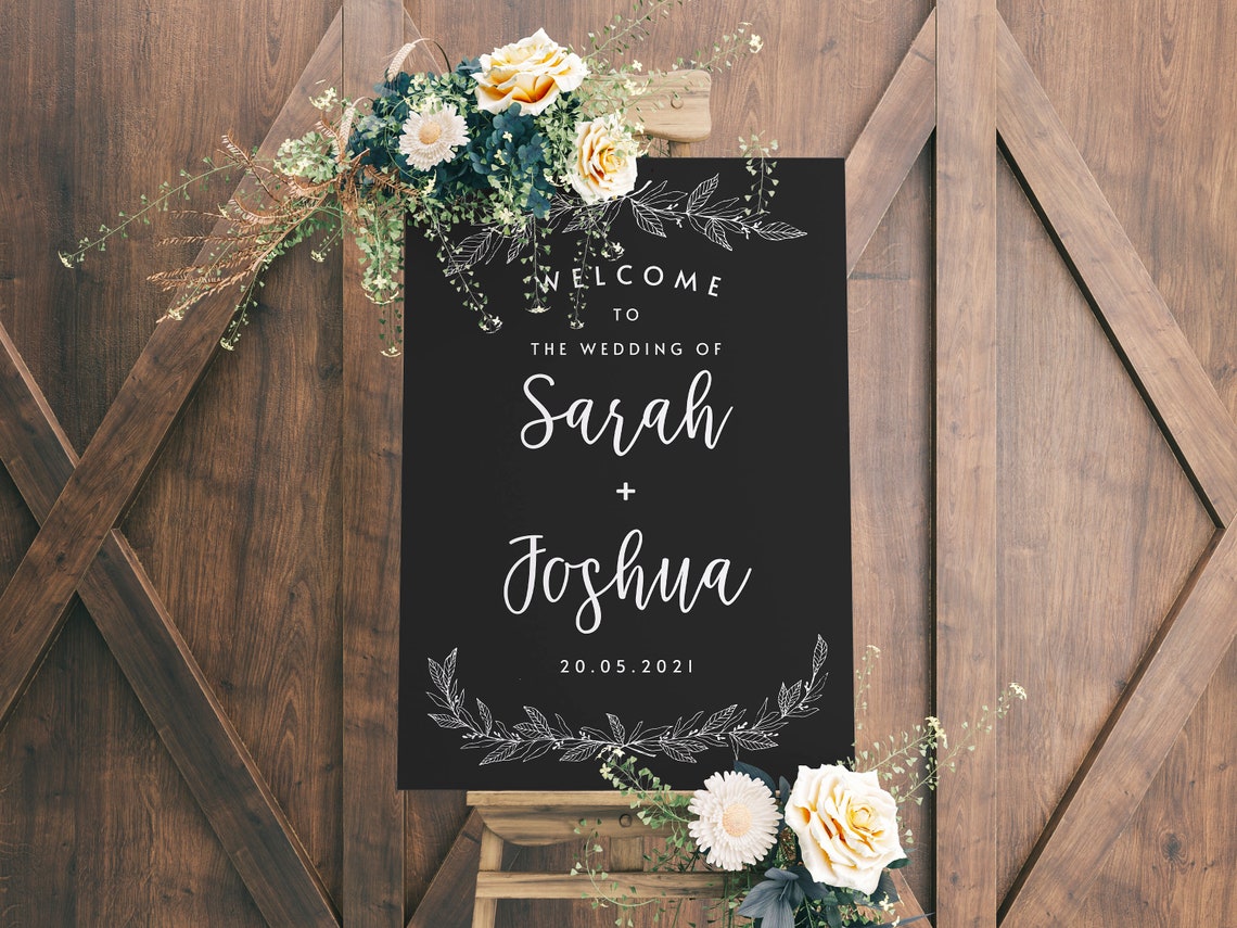 Welcome Wedding Sign, Wedding Welcome Sign, Welcome to Our Wedding ...