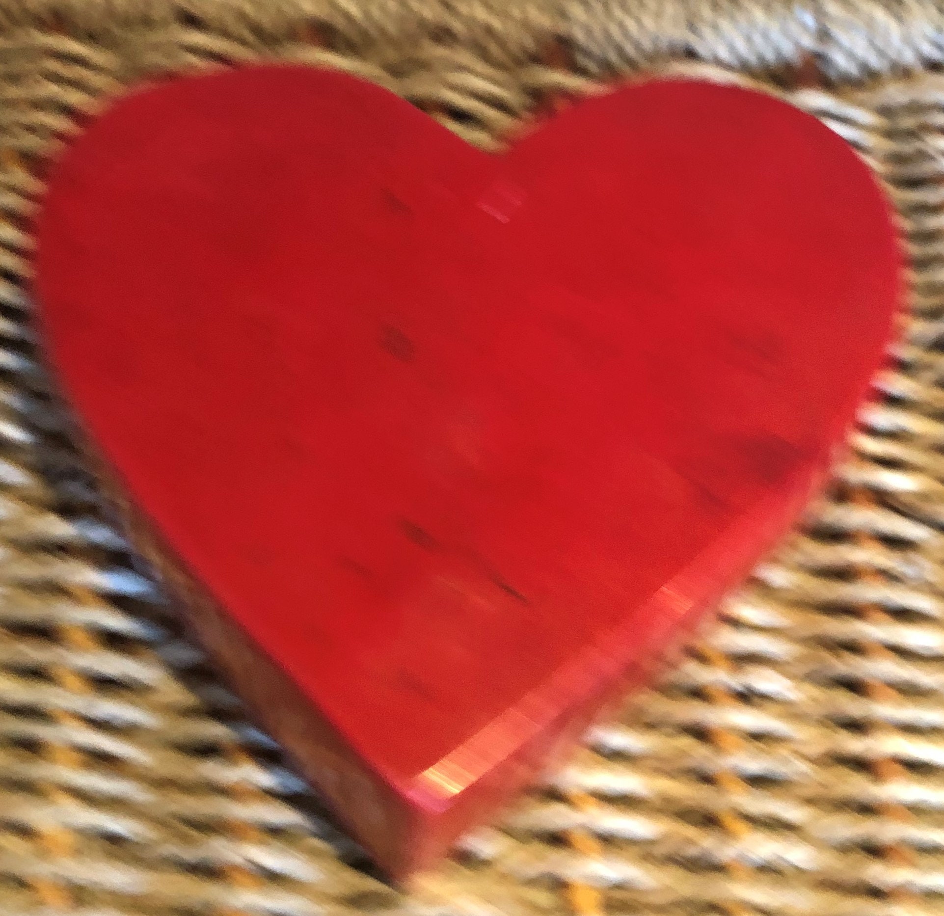 Hand Carved Soapstone Red and White Heart Jewellery Box | Etsy