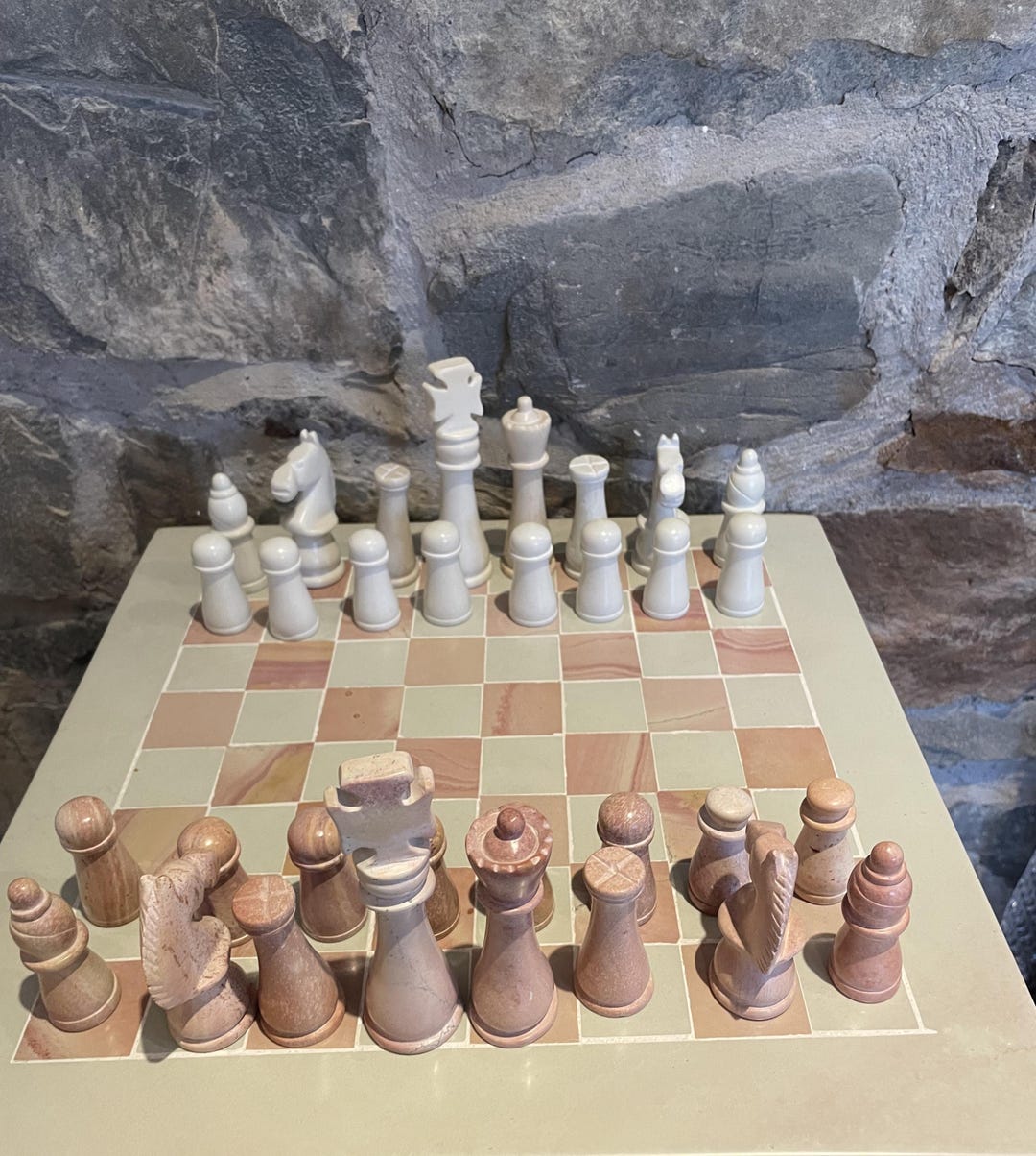English Soapstone Chess Set 14 Inch - Etsy
