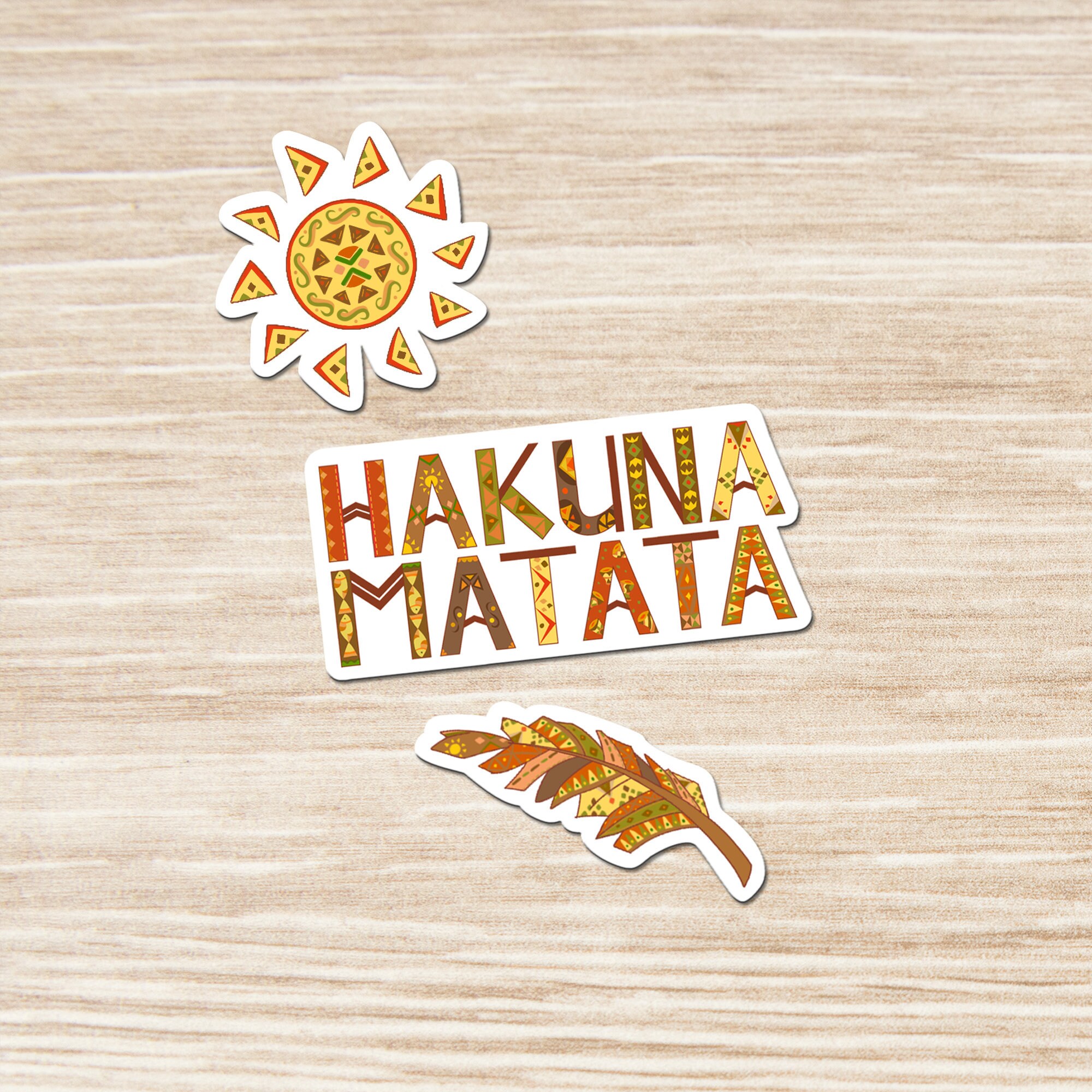 Hakuna Matata - Die-cut Matte Sticker, Cute, Fun, Cheeky, Planner ...