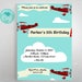 Editable Printable Airplane With Ribbons Birthday Party - Etsy