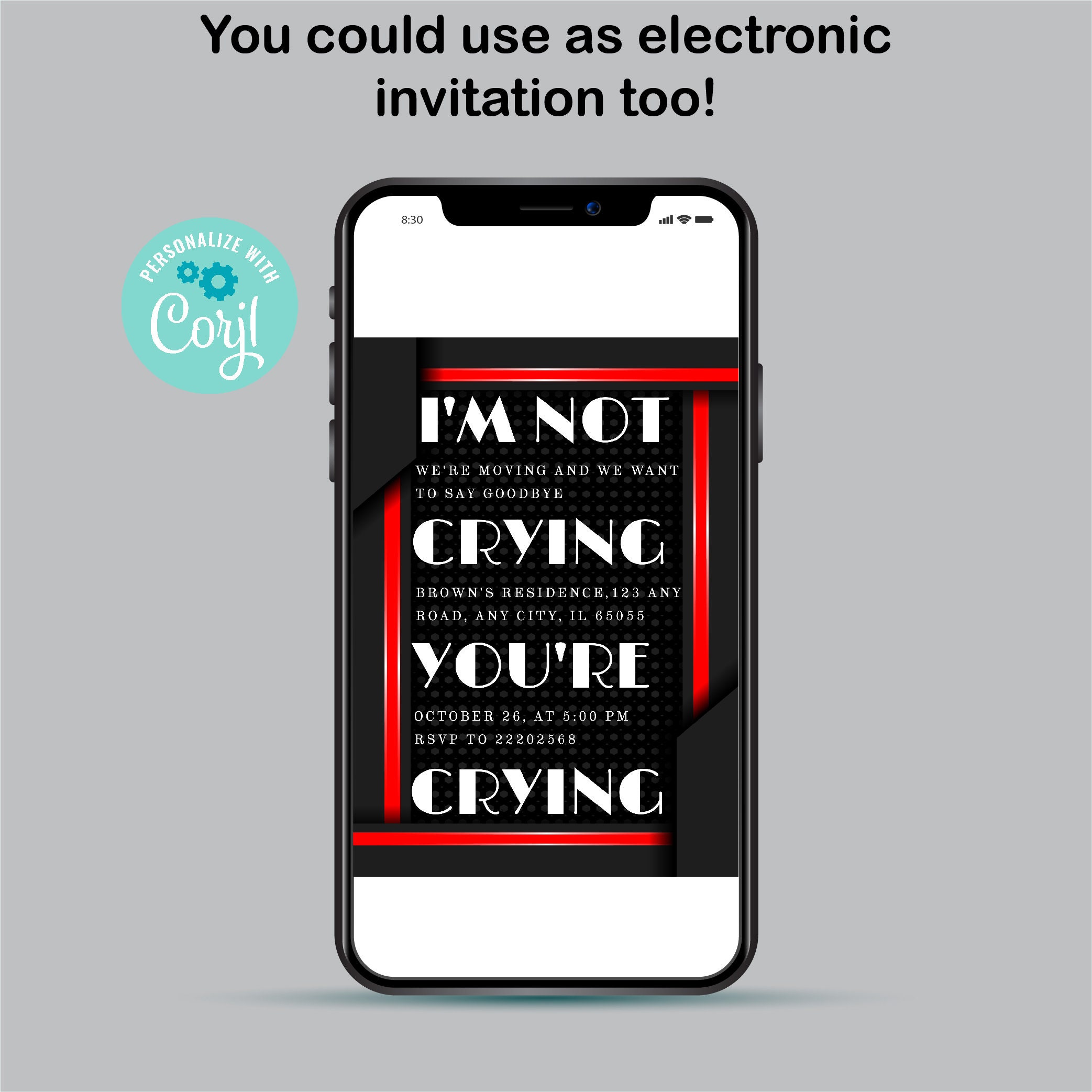 Funny Farewell Party Invitation, We're Moving Invitation, Funny Goodbye ...