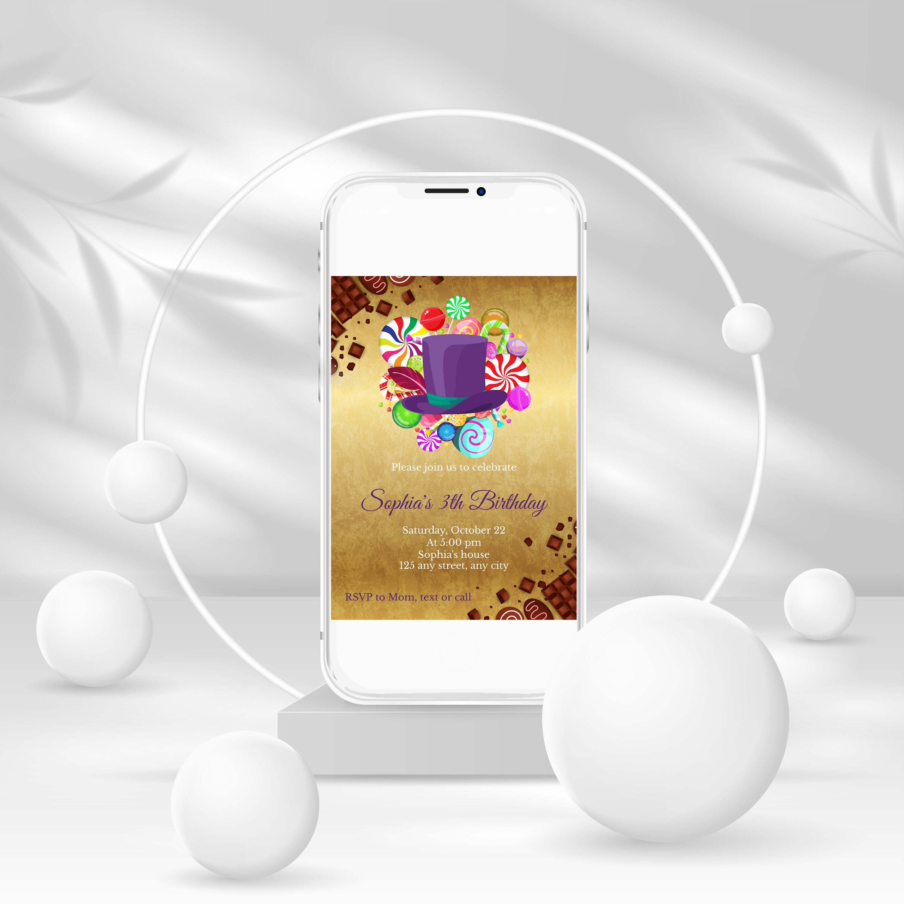 Chocolate Factory Birthday Invitation, Golden Ticket Birthday ...