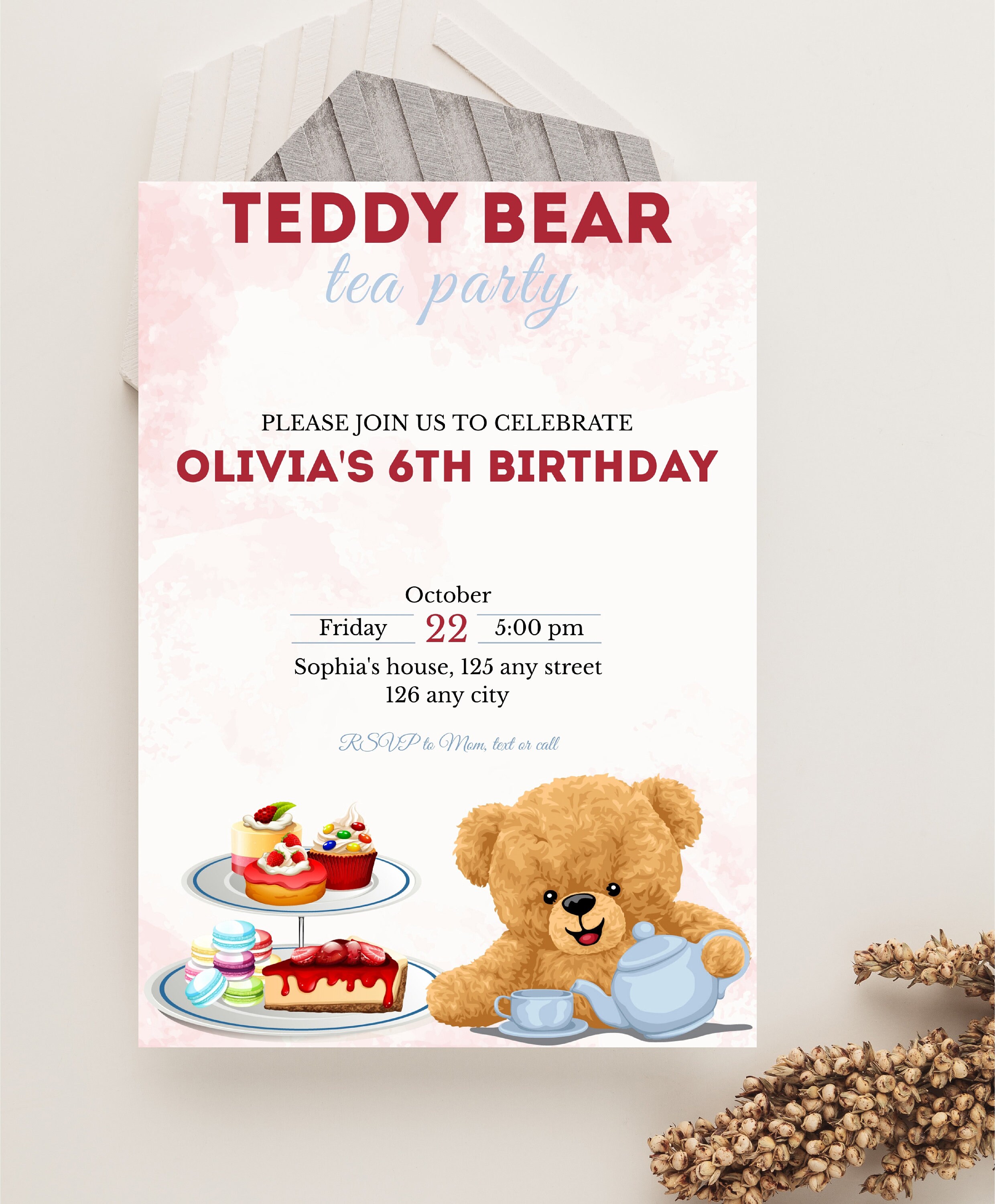 Teddy Bear Tea Invitations Have You Heard?! We Are... Austin English
