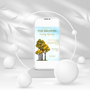 Green Tree Family Reunion Invitation, Family Tree Reunion Invitation ...