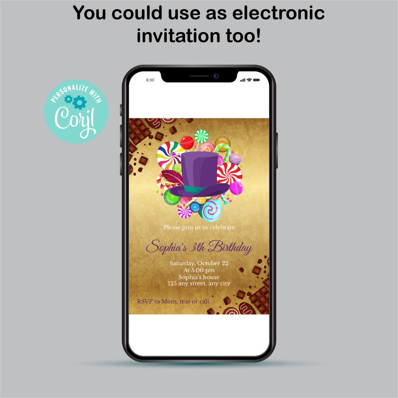 Chocolate Factory Birthday Invitation, Golden Ticket Birthday ...