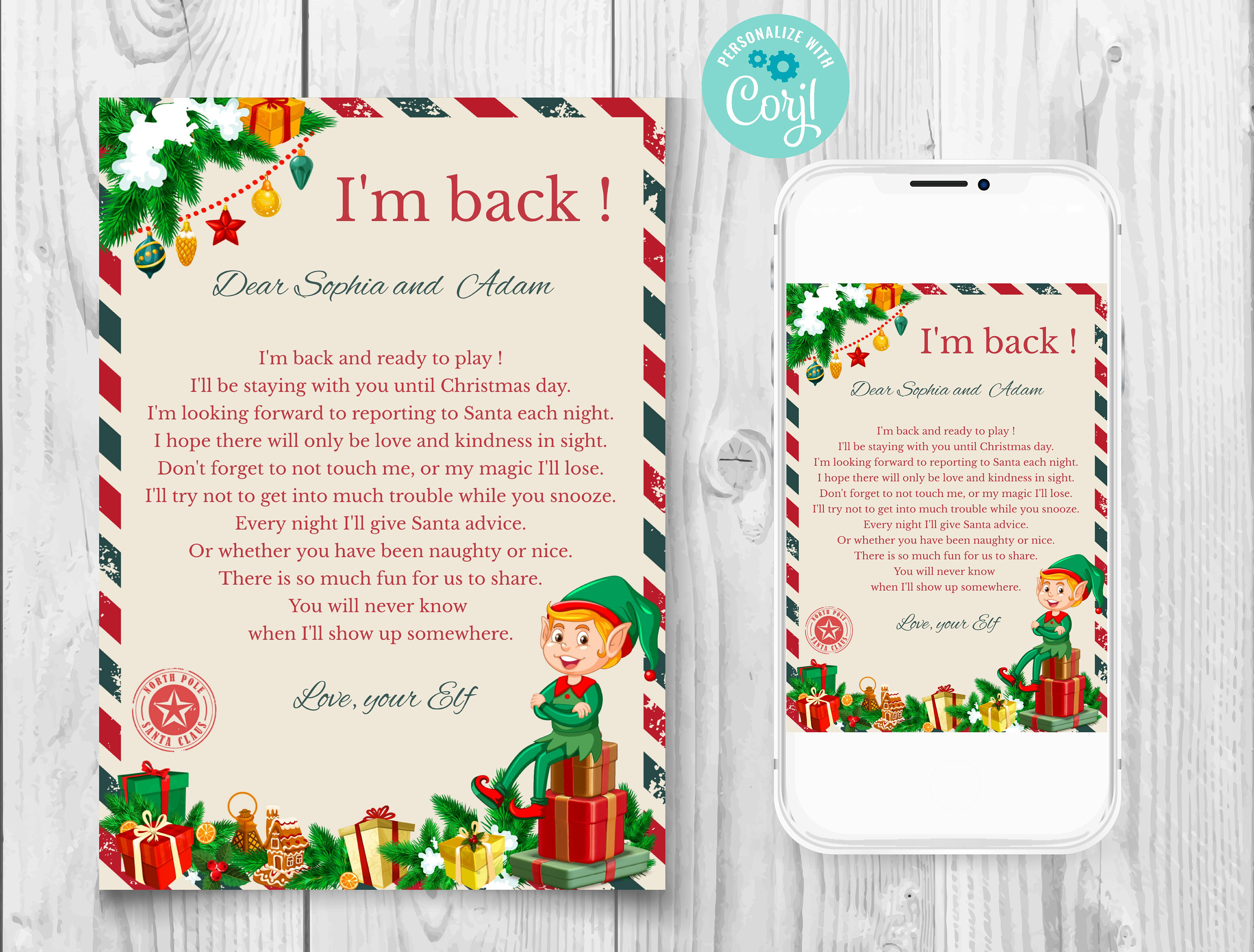 Editable Elf Arrival Letter, Christmas Elf Return Letter, Elf Return ...