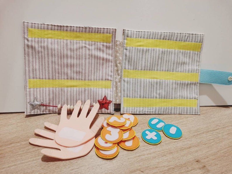 Felt and Fabric Tactile Booklet to Learn to Count With Your Hands. - Etsy