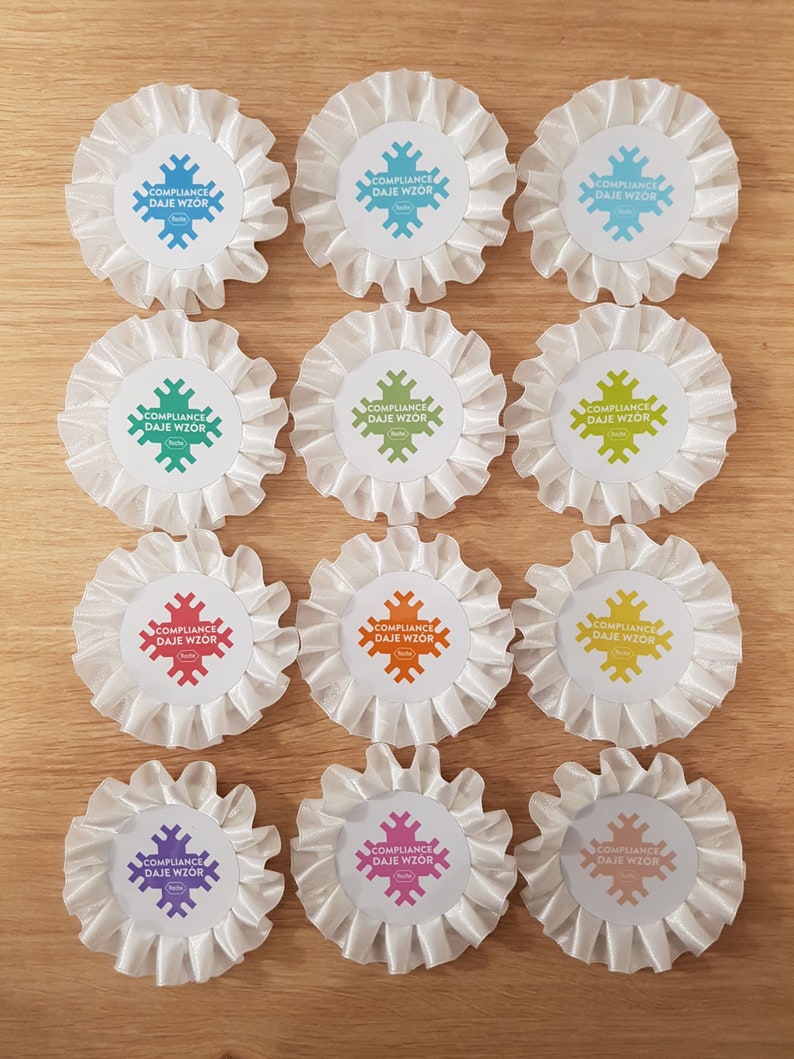 50 Pcs - Personalized Single Rosettes 1-0. Best for Events, Parties and ...