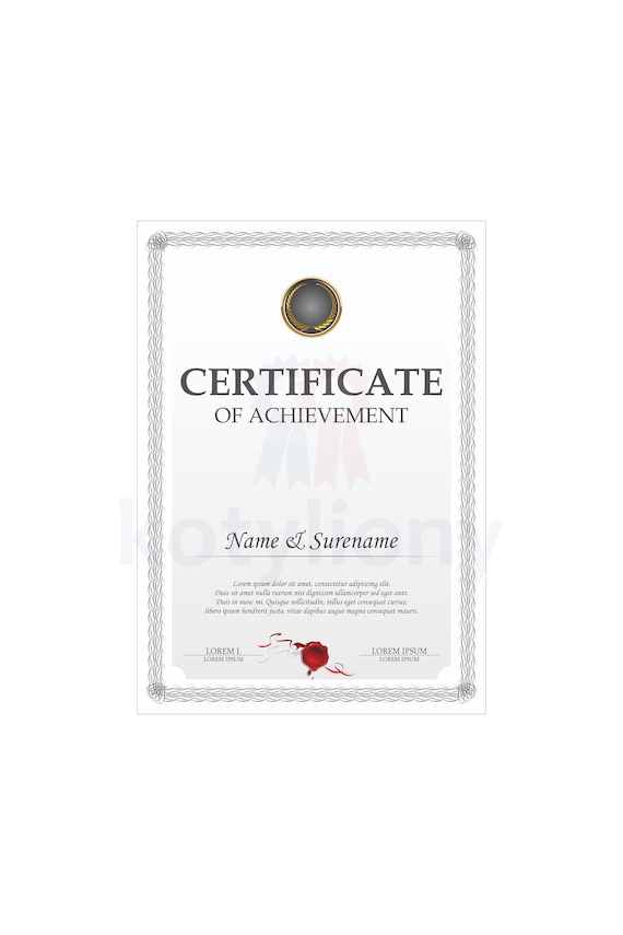 Personalized Certificate Diploma to Print Attestation - Etsy