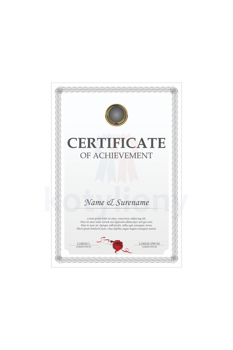 Personalized Certificate Diploma to Print Attestation - Etsy