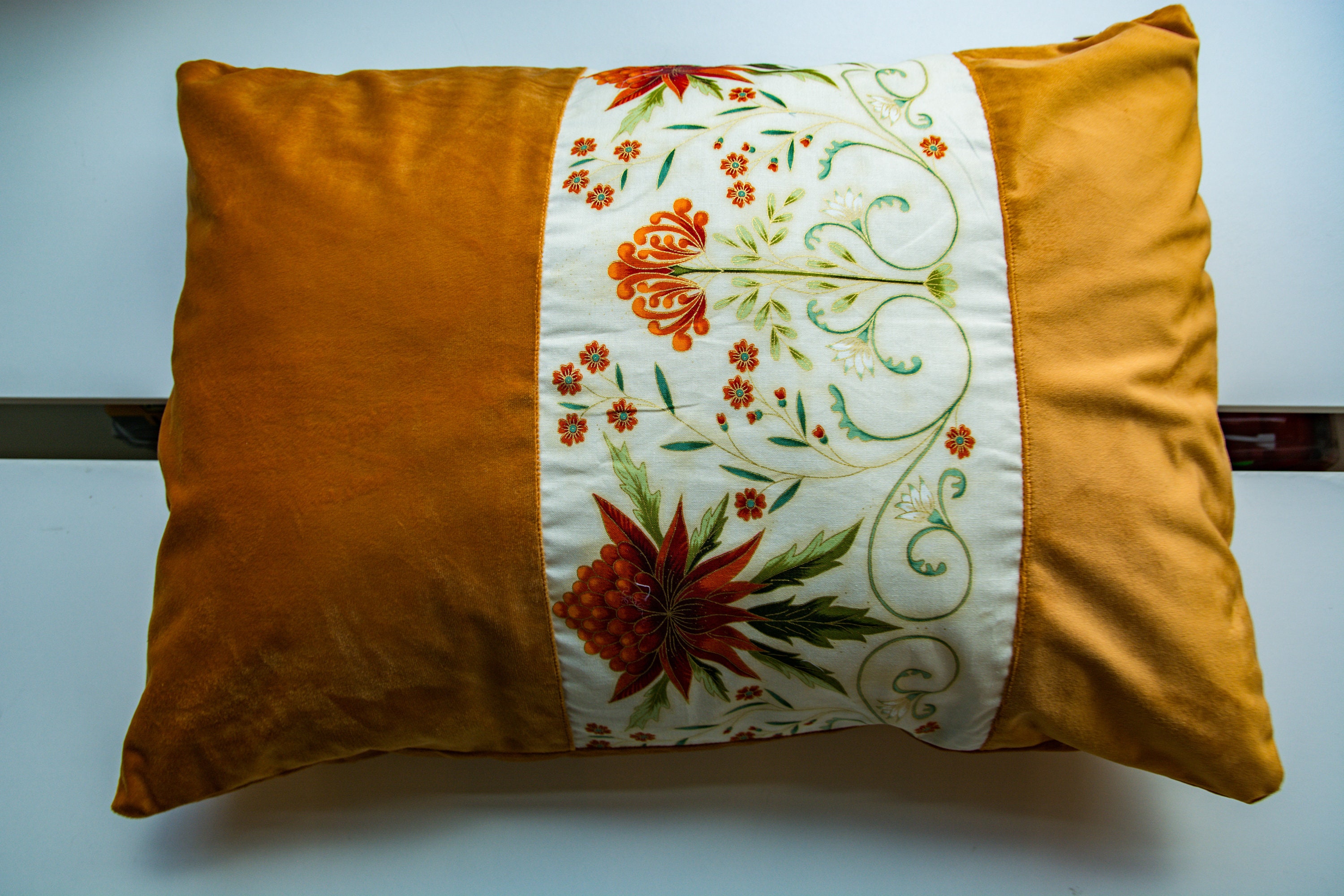 Decorative Velvet Pillow, High Quality Velvet Pillow, Honey-gold Velvet ...