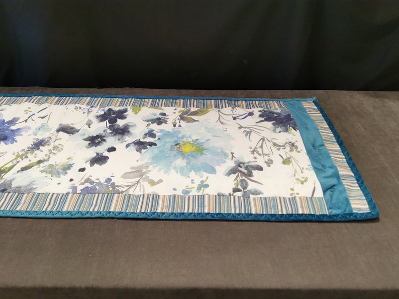 Luxury Table Runner High Quality Blue Velvet Floral Cotton - Etsy