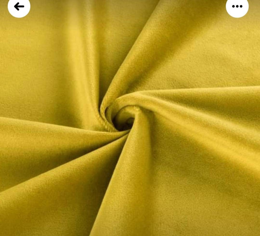 Velvet Mustard Suitable for Curtain Drapes Pillow Bedspreads - Etsy