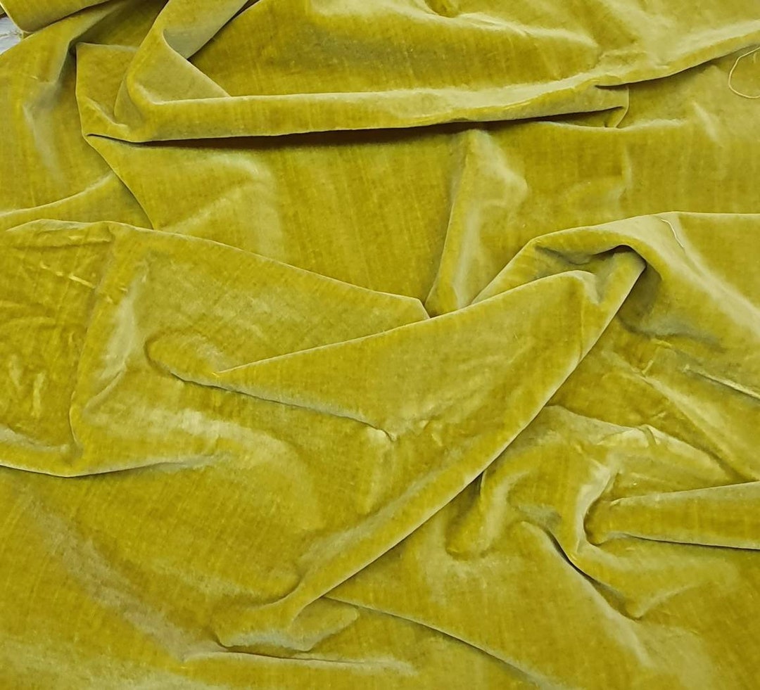 Green Olive French Upholstery Velvet, Suitable for Curtain, Drapes ...