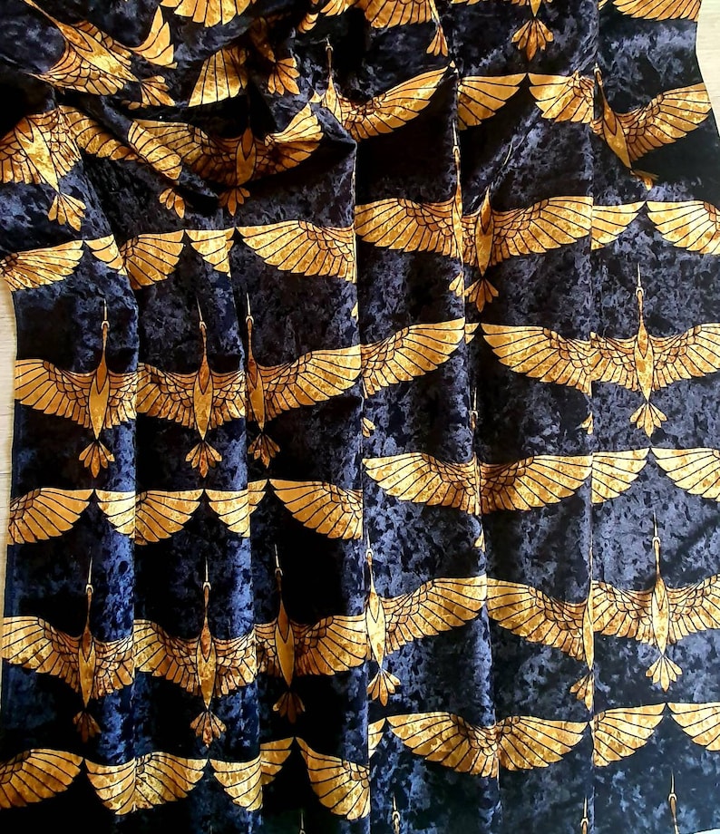 Upholstery Crush Velvet Metallic Black Gold, Suitable for Curtain ...