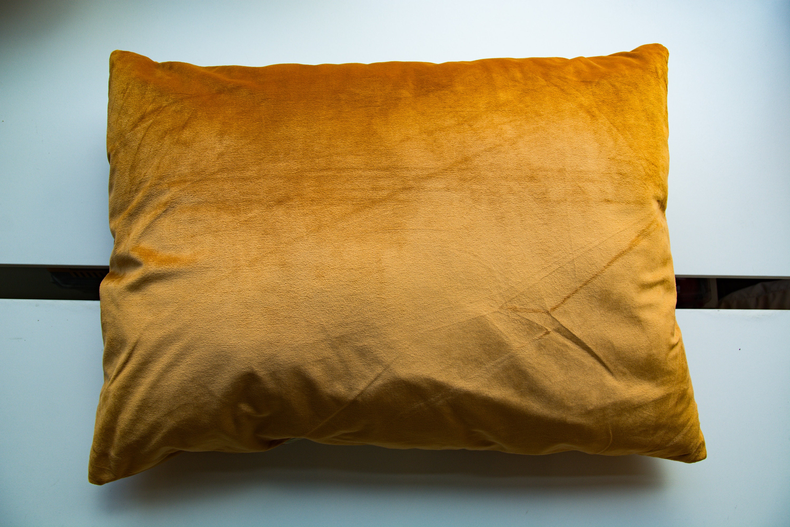 Decorative Velvet Pillow, High Quality Velvet Pillow, Honey-gold Velvet ...