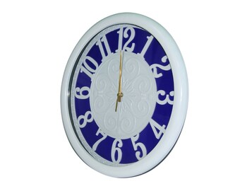 Blue wall clock | Etsy