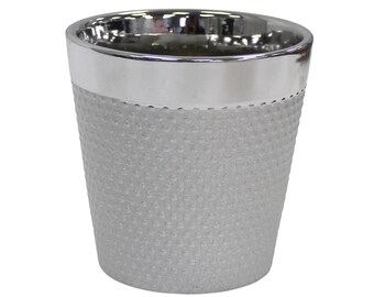 Silver Flower Pot | Etsy