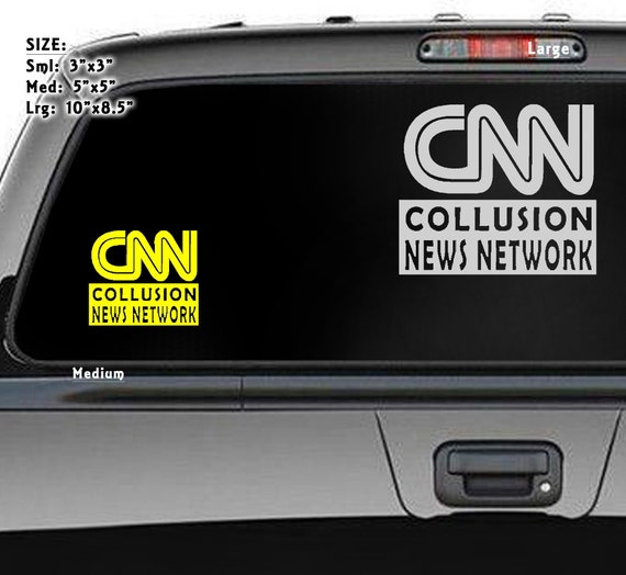 CNN Collusion New Network Vinyl Car Decal Bumper Sticker | Etsy