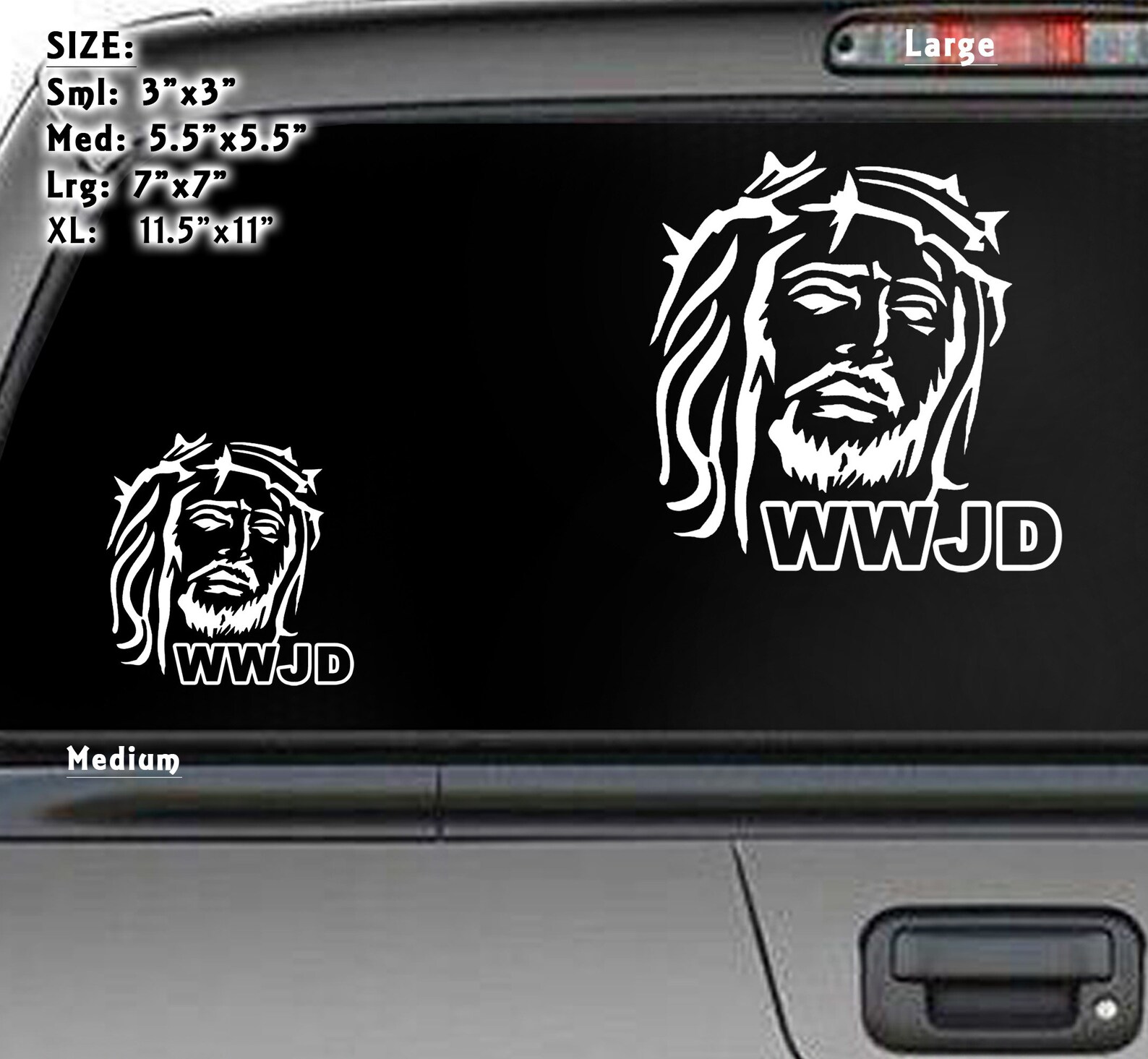 WWJD What Would Jesus Do Vinyl Car Decal Bumper Sticker - Etsy