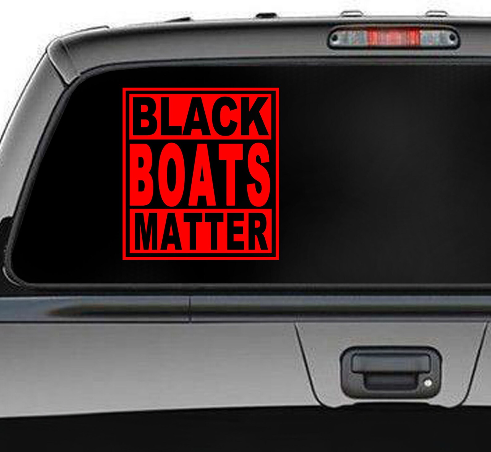 BLACK Boats MATTER Vinyl Car Decal Bumper Sticker New | Etsy