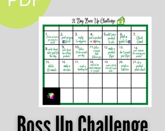 30 Day Challenge Squares Tracker Blank Printable Online Shop - Etsy