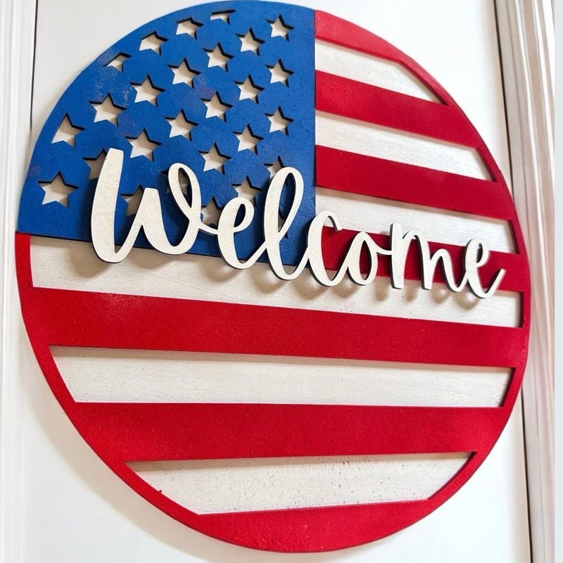 Patriotic Porch Sign - Etsy