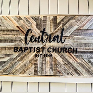 Personalized Wooden Mosaic Sign Rustic Farmhouse Style Wedding Gift ...