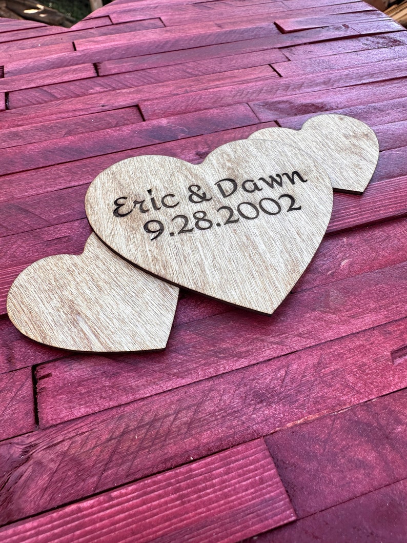 Personalized Wooden Heart Wall Art, Reclaimed Wood Anniversary Gift - Etsy