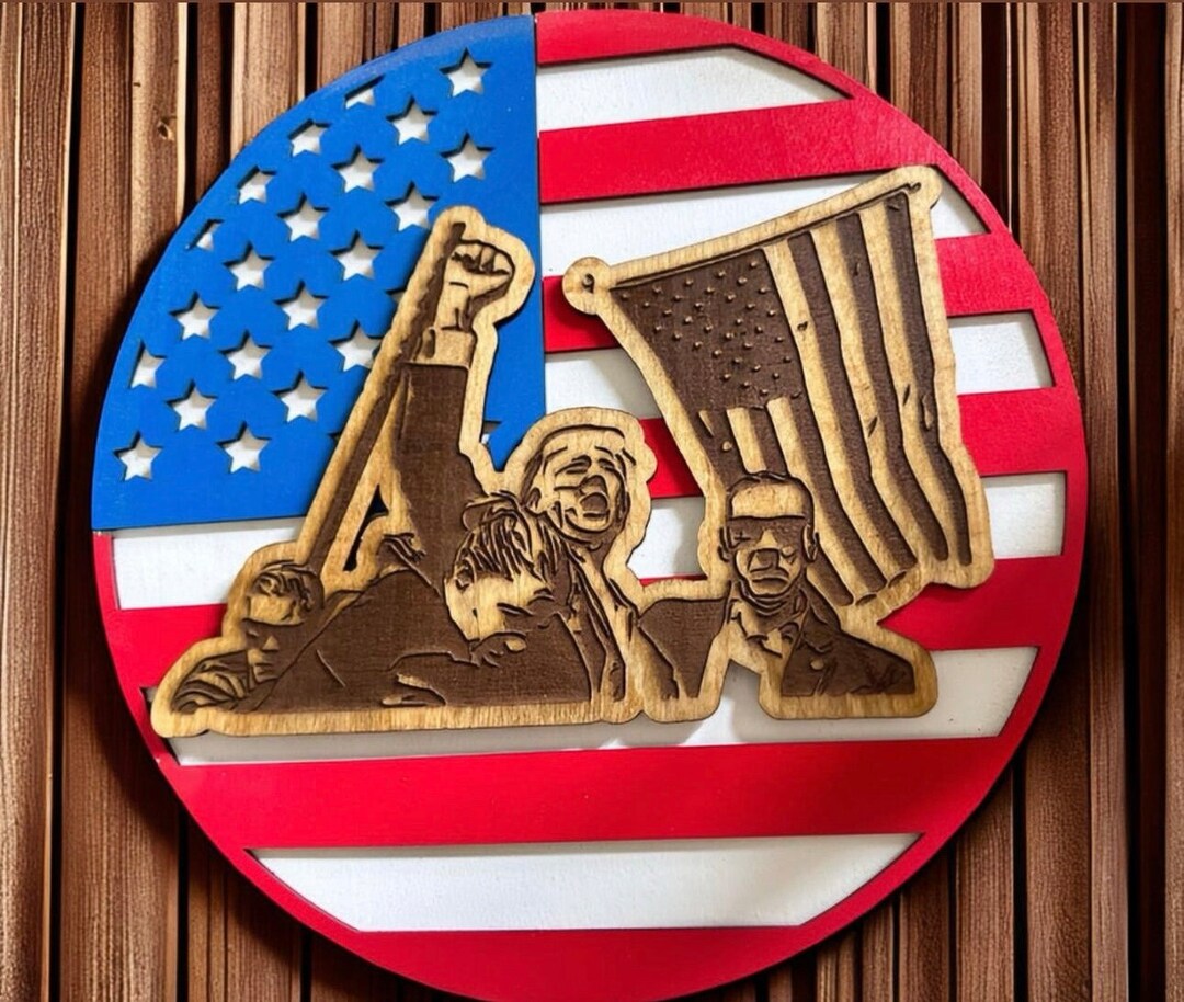 Fathers Day Gift Idea Patriotic American Flag Donald Trump MAGA 4th of ...