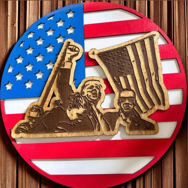 Trump Wooden Flag - Etsy