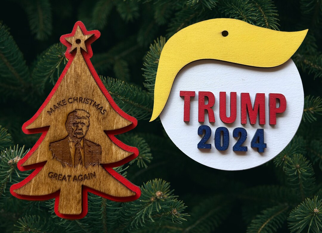 Trump 2024 Make America Great Again Set of Christmas Ornaments Donald ...