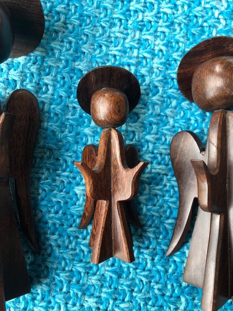 Vintage Ironwood 3 Angel Nativity Angel Wood Religious Figurines - Etsy