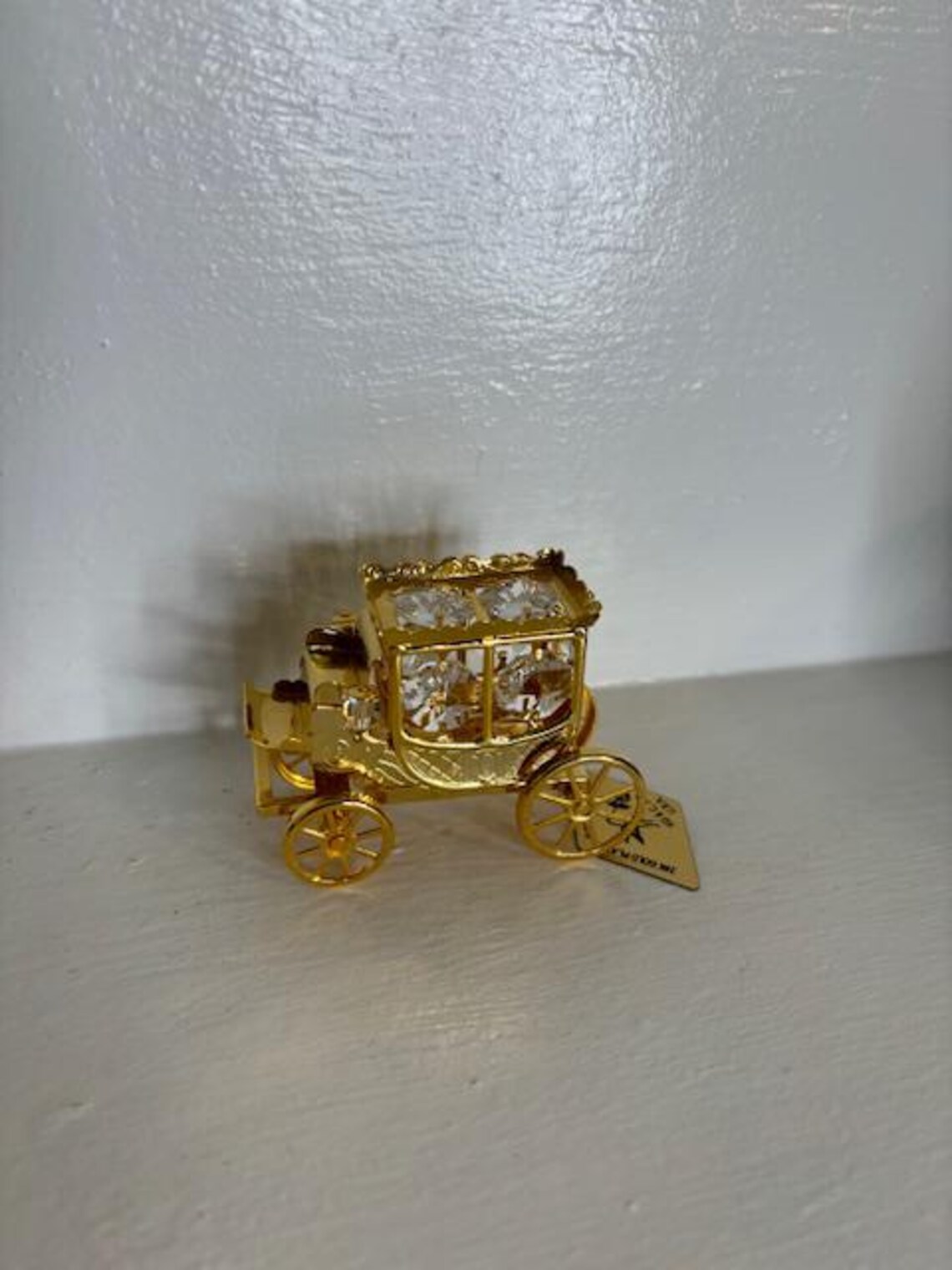 Vintage 24k Gold Plated Stagecoach With Austrian Crystals - Etsy