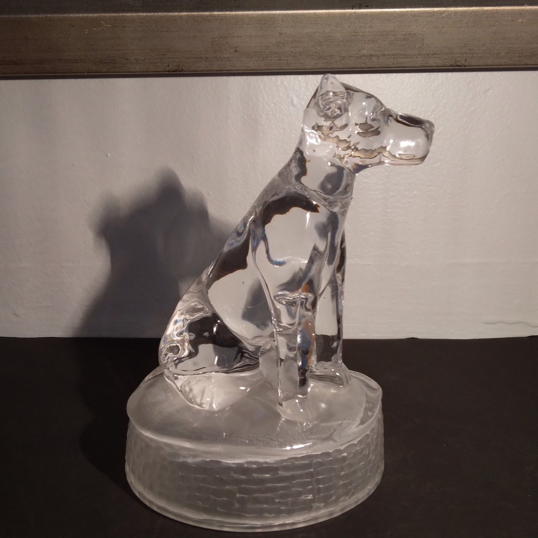 Rare Dog Vintage Collectable Clear Glass Figurine Paperweight - Etsy