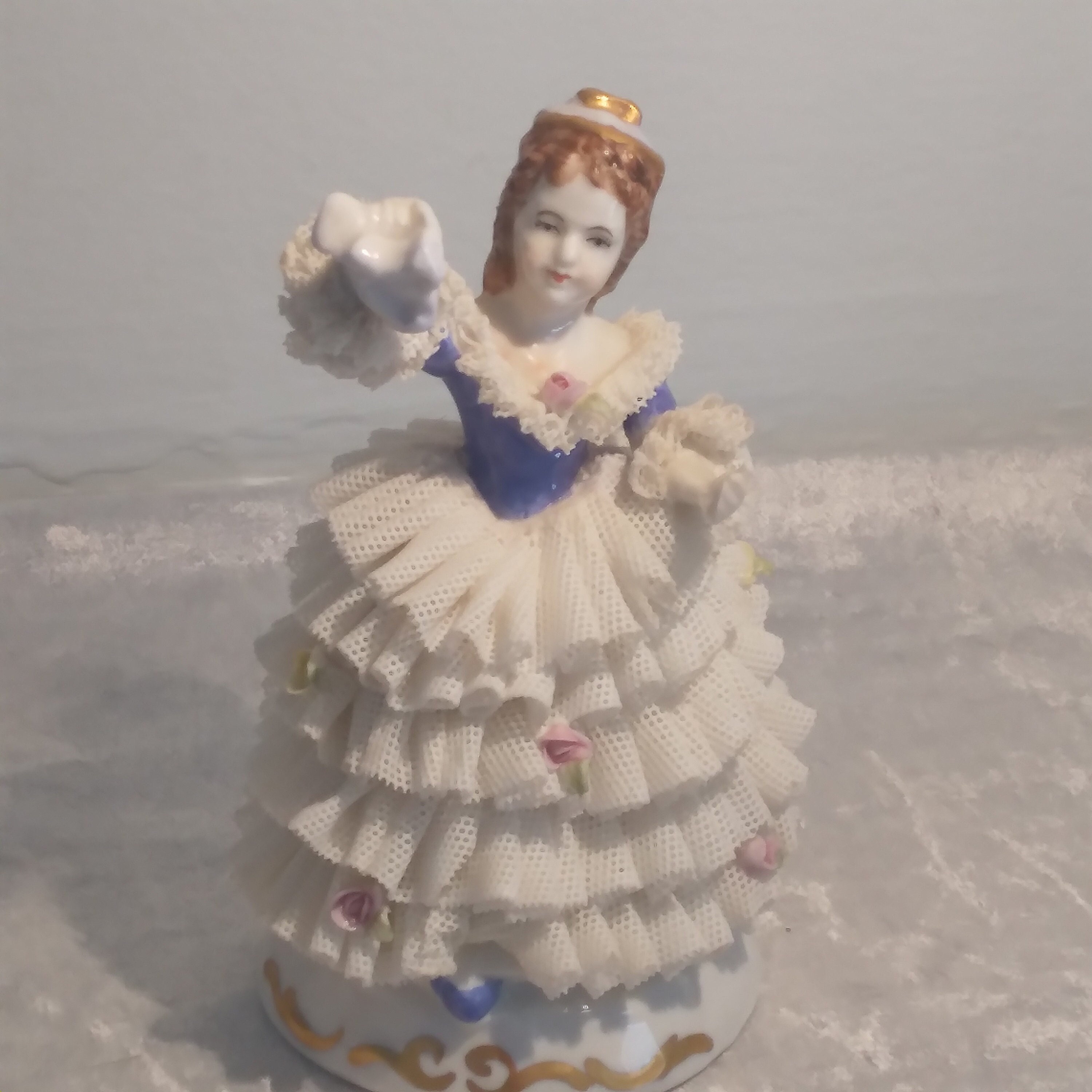 Beautiful Vintage Irish Dresden Porcelain Lace Princess Figurine Doll ...
