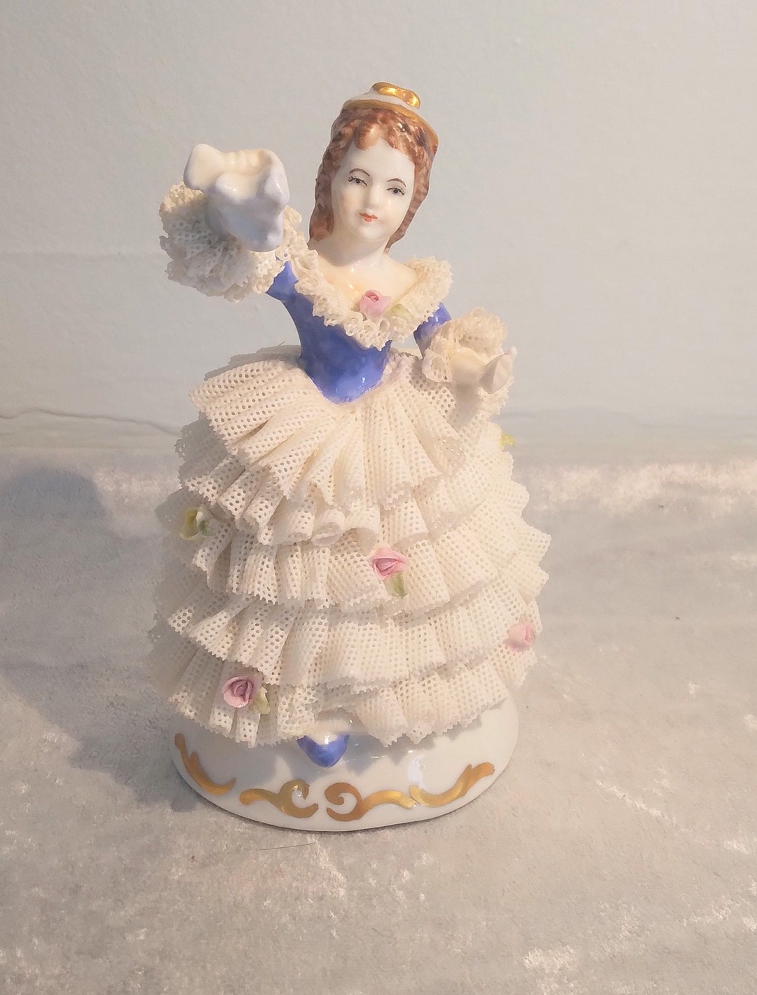 Beautiful Vintage Irish Dresden Porcelain Lace Princess Figurine Doll ...