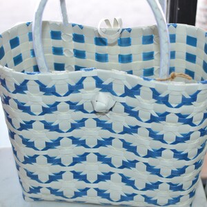 Handwoven Recycled Plastic Handbags, Eco Friendly Beach Bag, Shopping ...