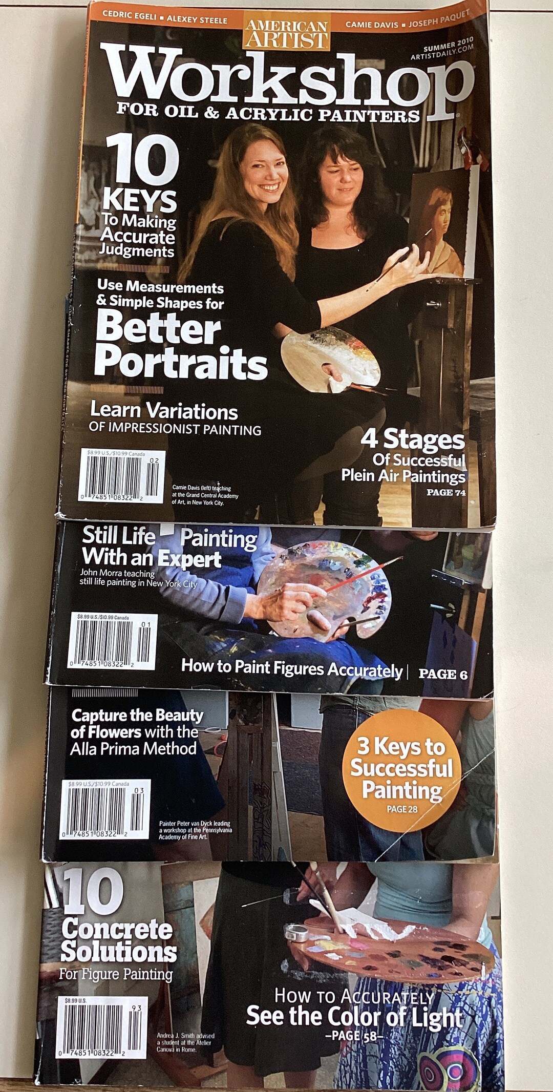 American Artist Workshop for Oil and Acrylic Painters Magazine. Lot of ...