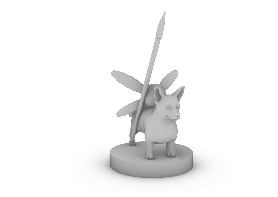 Pixie on a Corgi Tabletop DND Gaming Miniature - Etsy