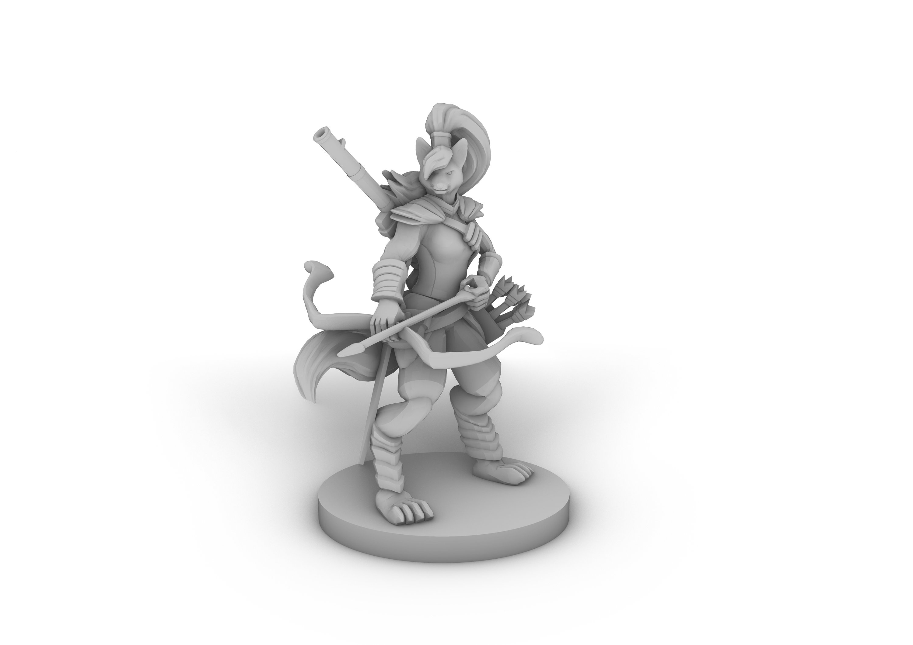 Kitsune Ranger Tabletop DND Gaming Miniature - Etsy