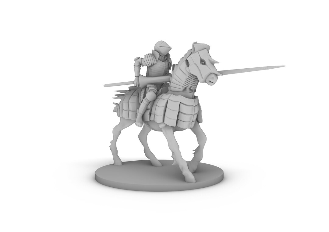Human Cavalier Jousting Tabletop DND Gaming Miniature - Etsy