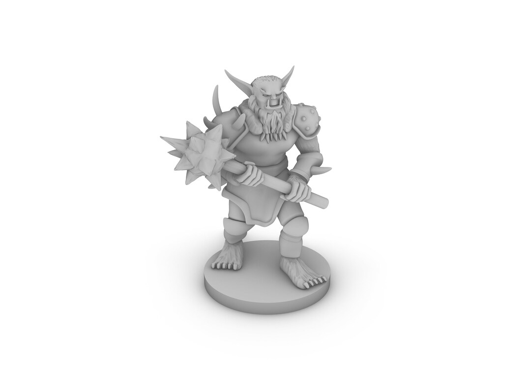 Bugbear With Morningstar Tabletop DND Gaming Miniature - Etsy