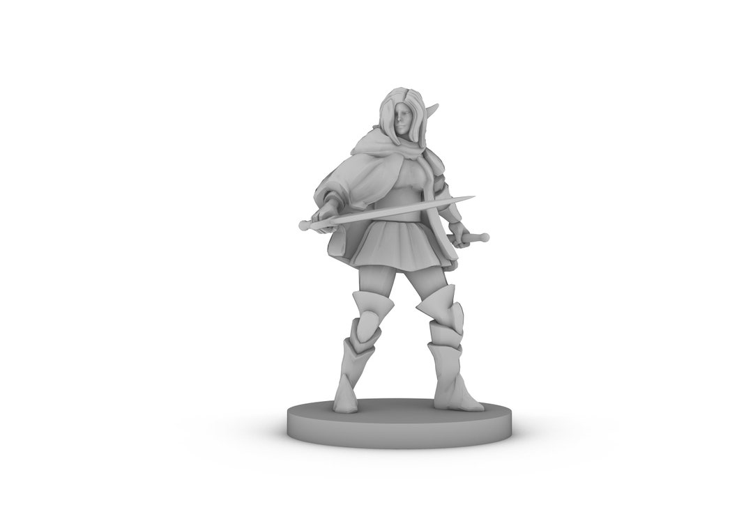 Female Elven Bladesinger Tabletop DND Gaming Miniature - Etsy