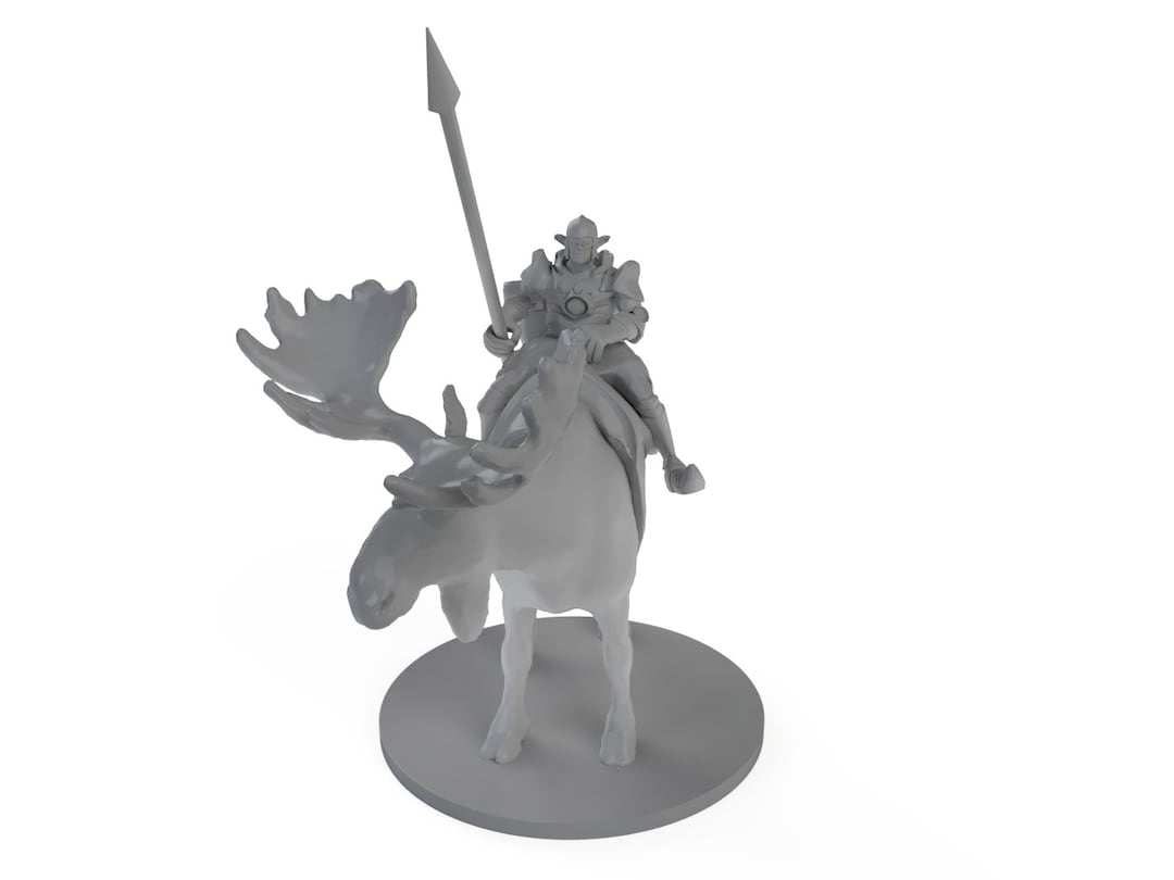 Moose Rider Tabletop DND Gaming Miniature - Etsy