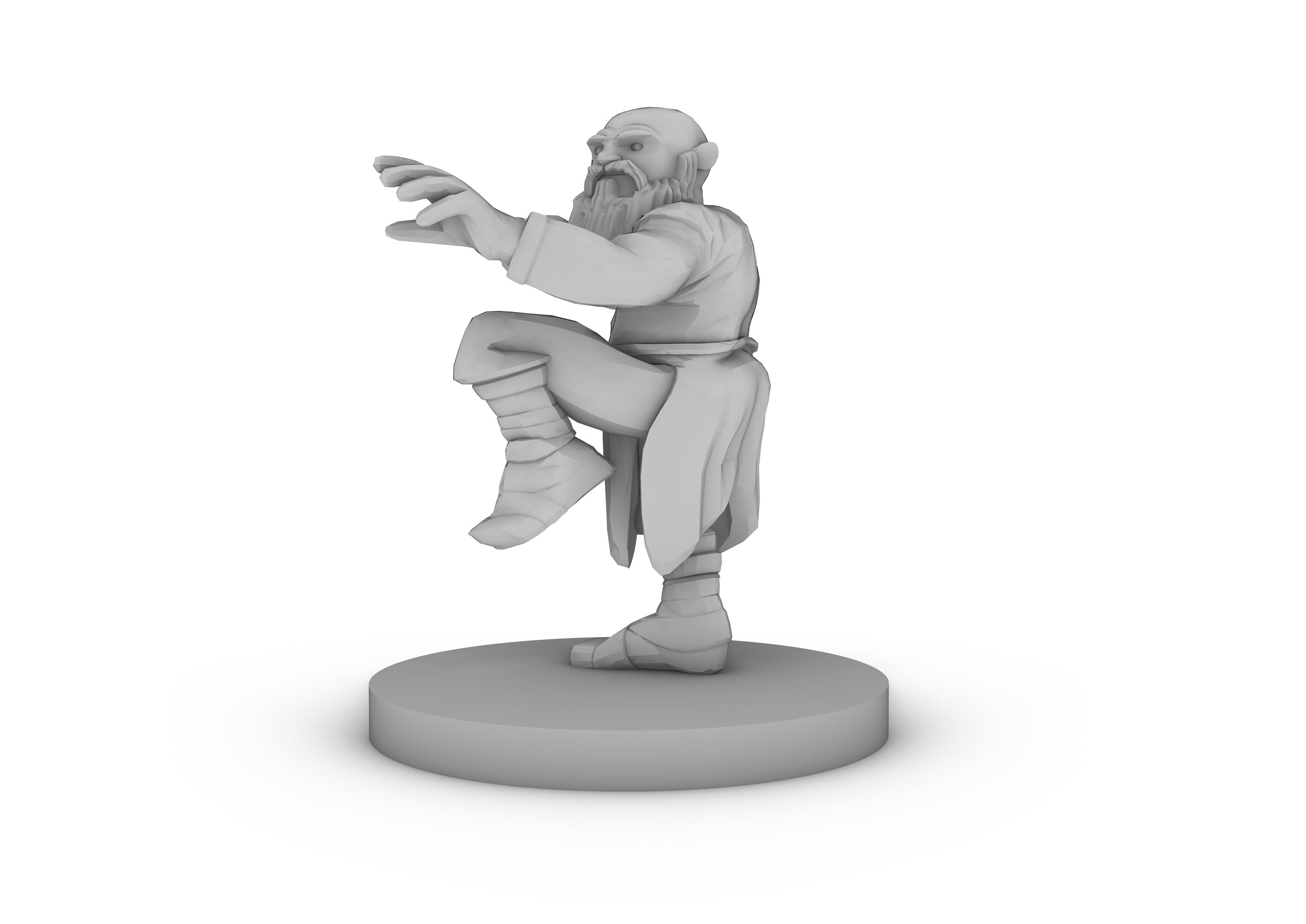 Dwarf Monk Tabletop DND Gaming Miniature - Etsy
