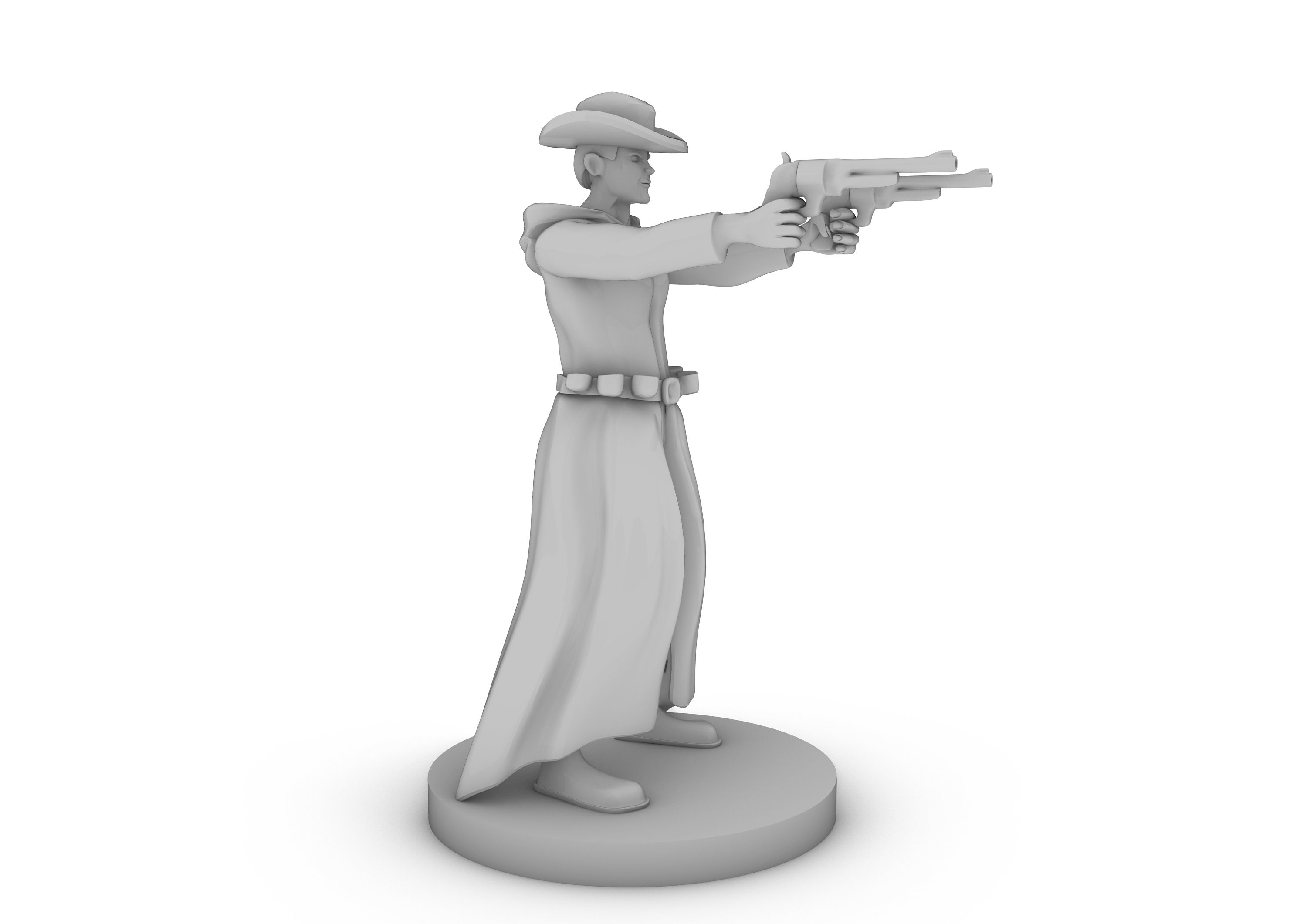 Human Gunslinger Two Pistols Male Tabletop DND Gaming Miniature - Etsy