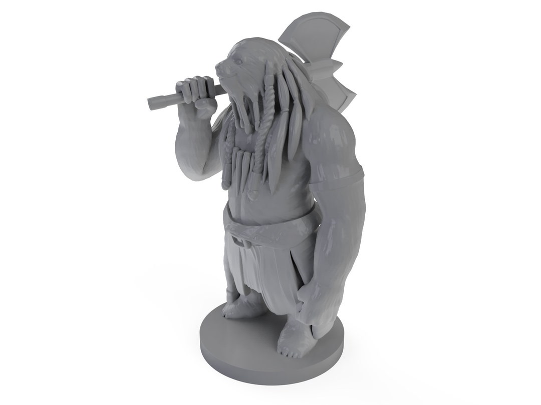 Slothfolk Barbarian Tabletop DND Gaming Miniature - Etsy