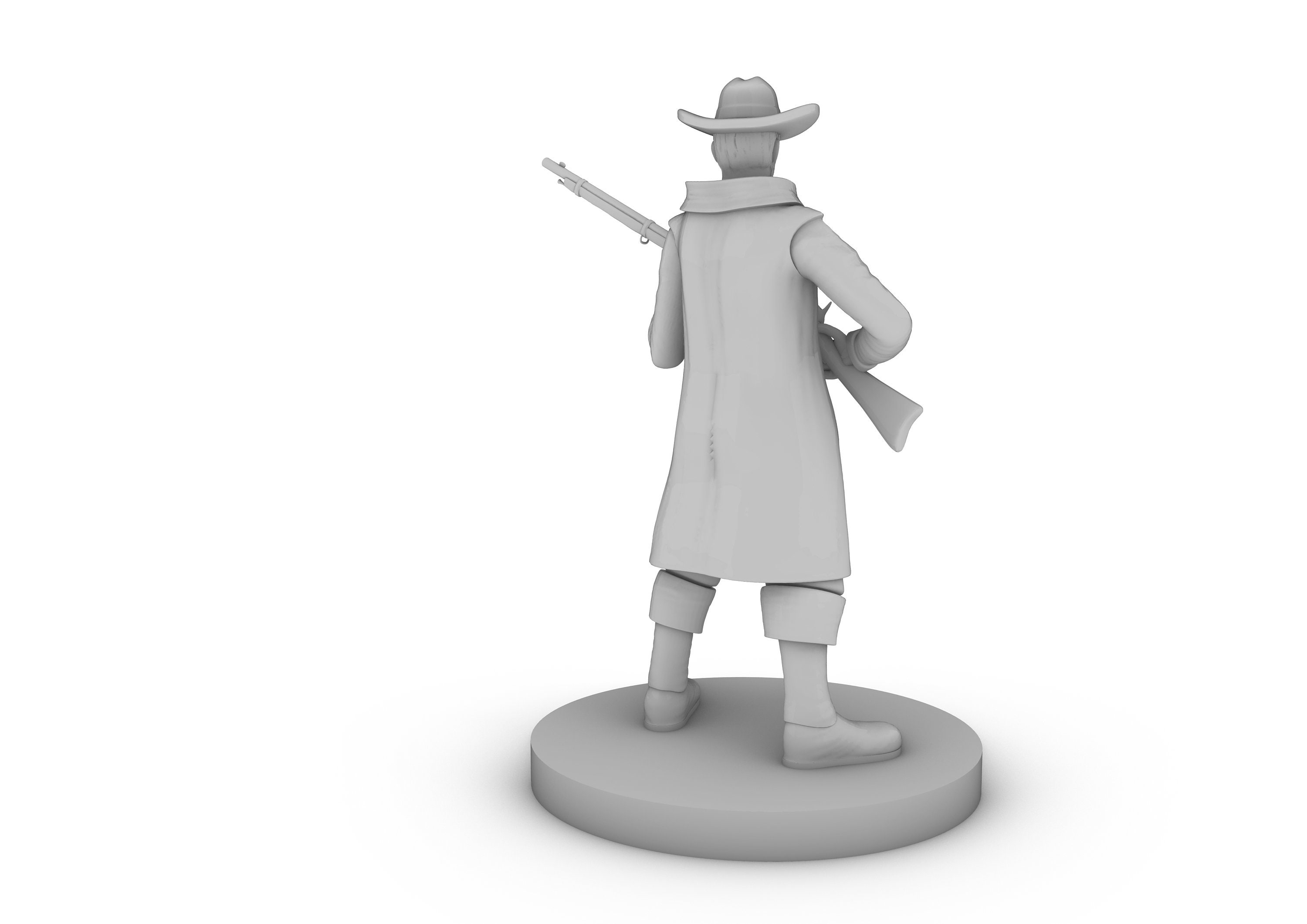 Human Gunslinger With Musket Tabletop DND Gaming Miniature - Etsy